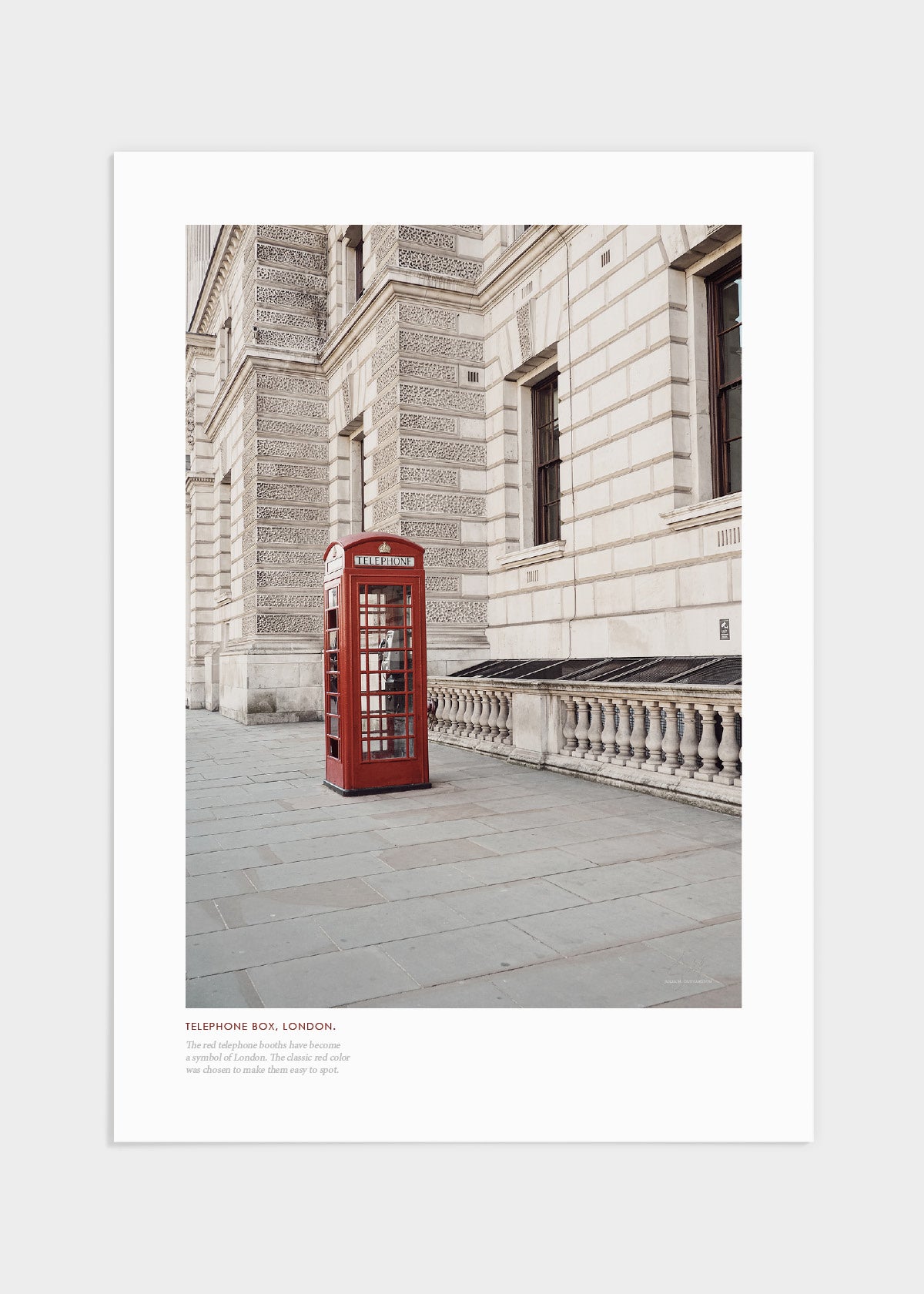 London telephone box poster — Paper Town AB